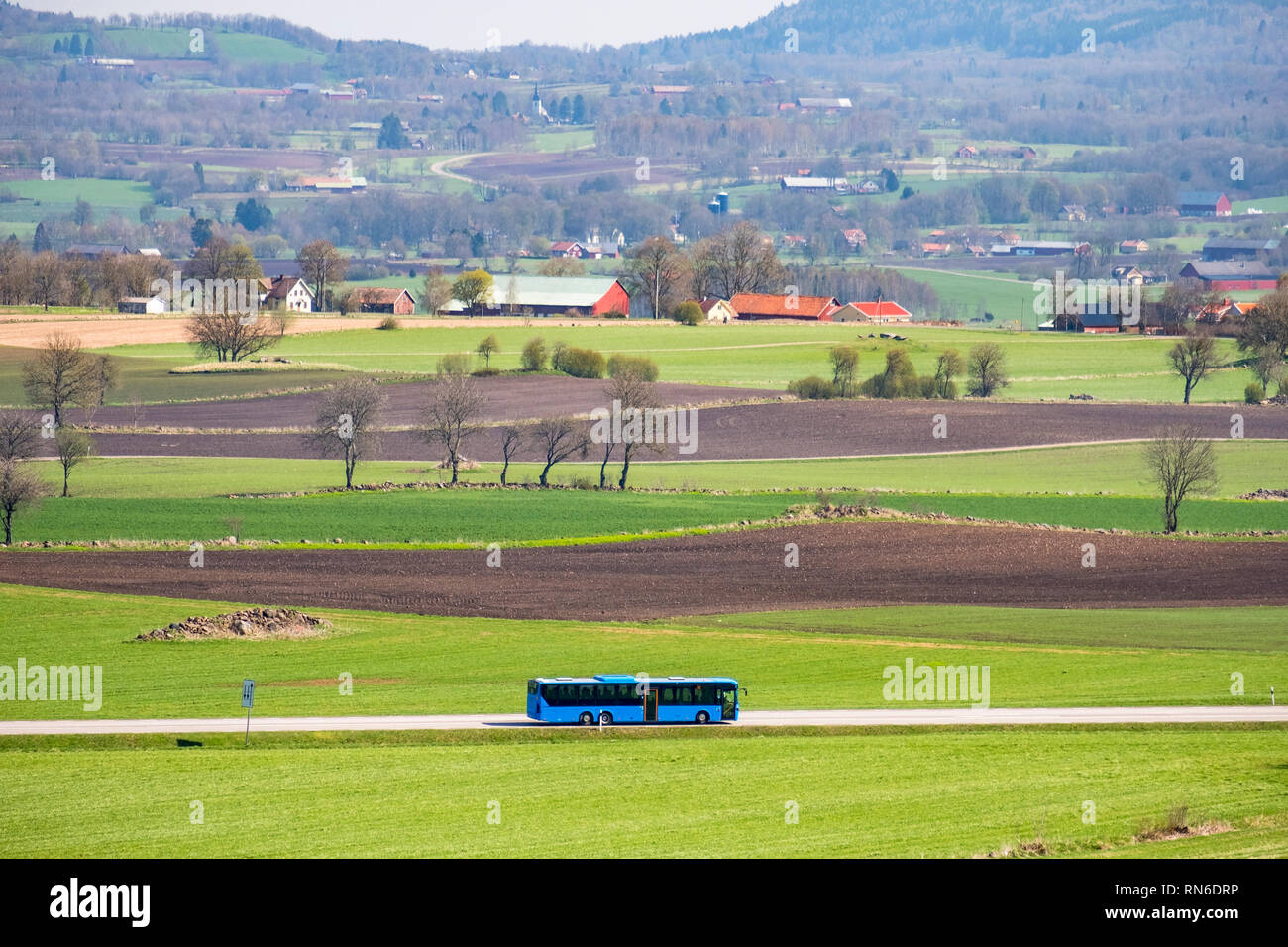 Bus countryside sweden hi-res stock photography and images - Alamy
