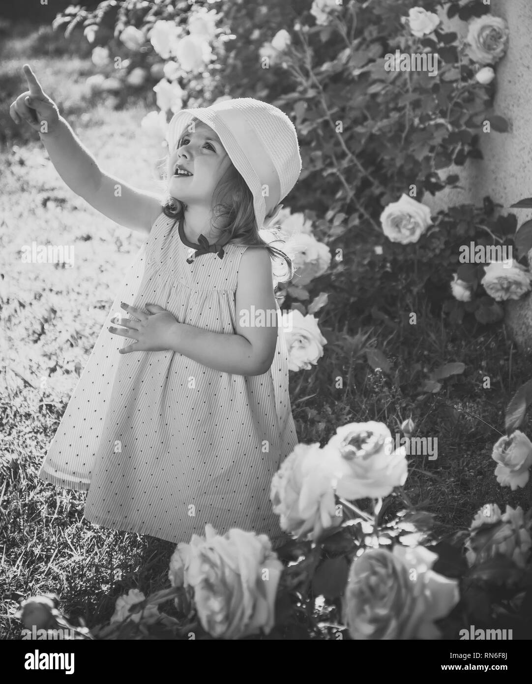 Child pointing finger Black and White Stock Photos & Images - Alamy