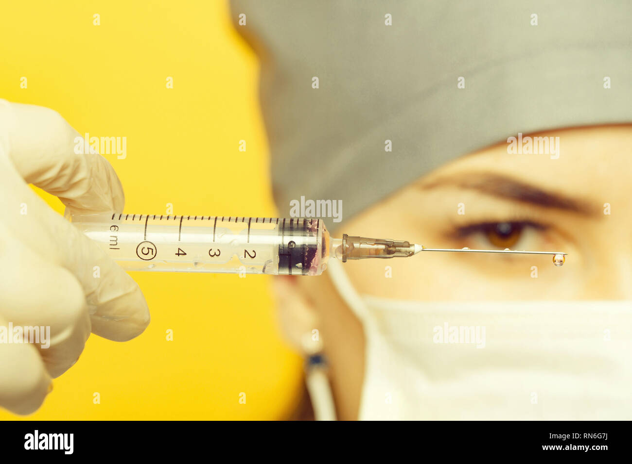 Nurse with syringe Stock Photo - Alamy