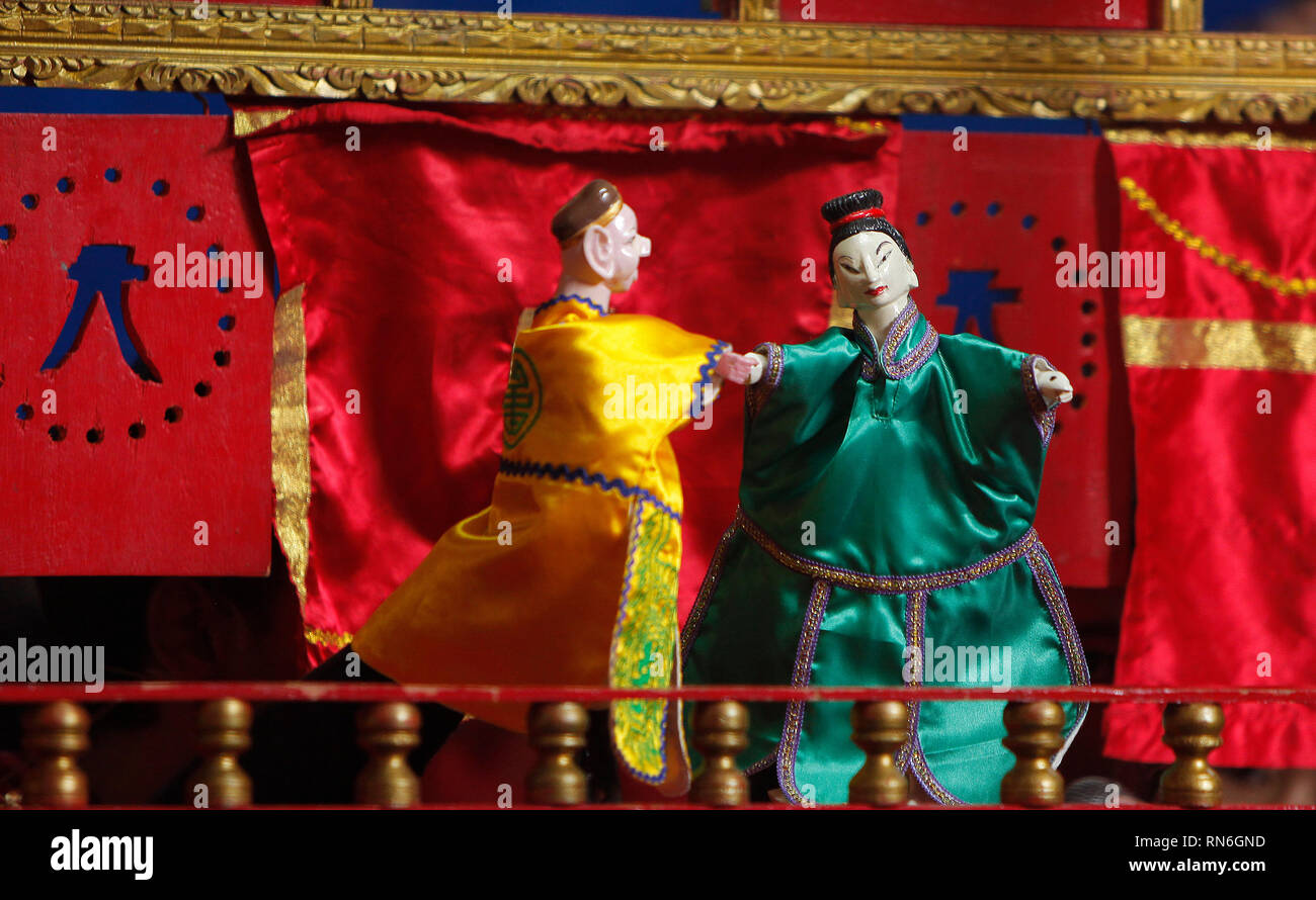 Traditional potehi dolls seen performing during the festival at ...