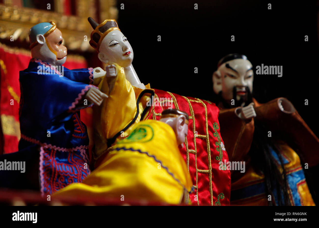 Traditional potehi dolls seen performing during the festival at ...