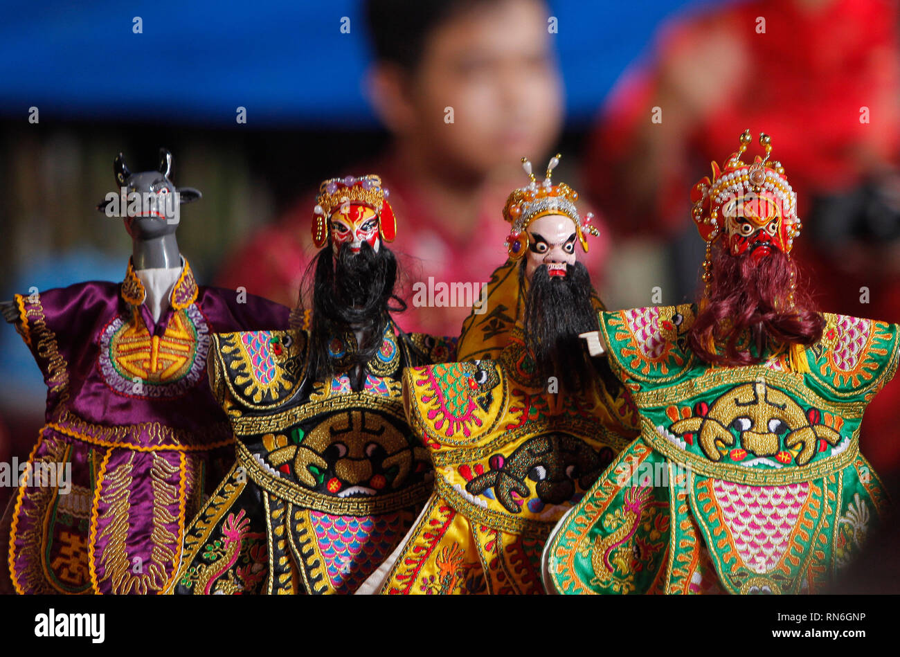 Traditional potehi dolls seen performing during the festival at ...
