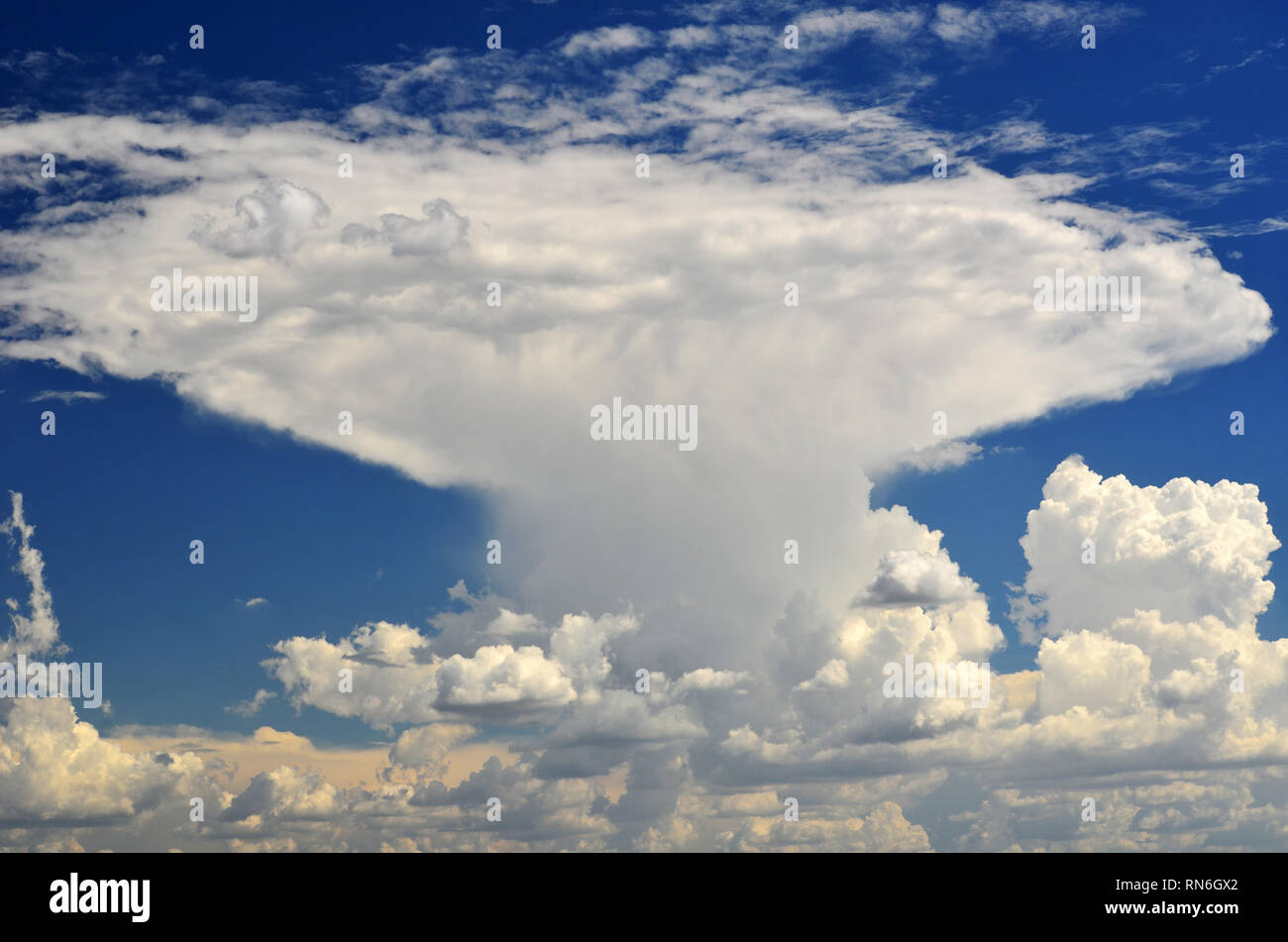 Dramatic natural mushroom shaped cloud formation Stock Photo - Alamy