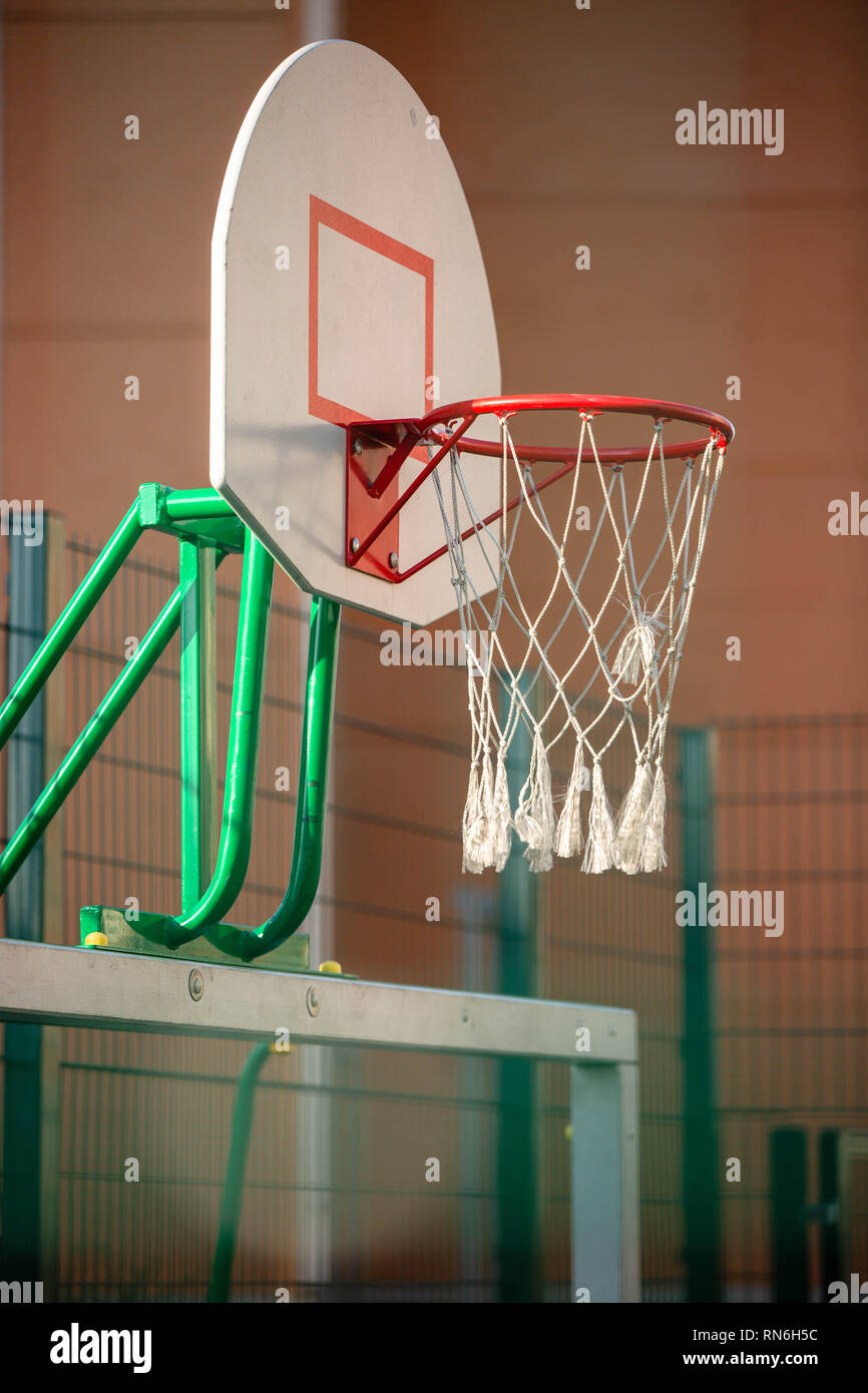 Basketball Hoop In Gym