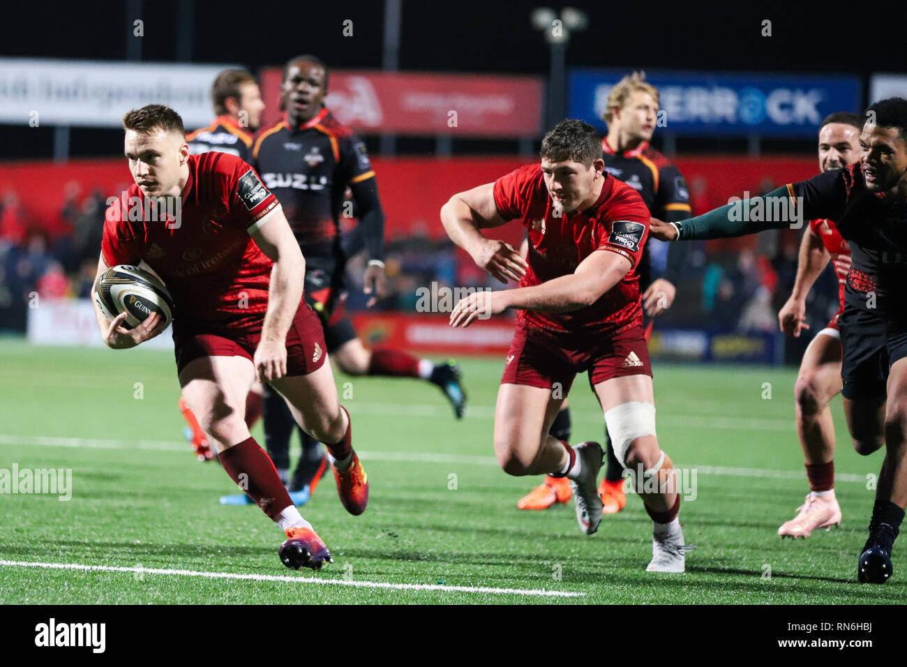 February 15th, 2019, Cork, Ireland: Rory Scannell at the Munster Rugby ...