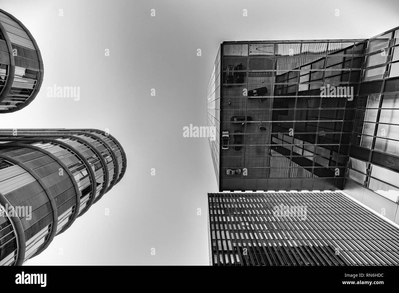 Duesseldorf, GERMANY - January 20, 2019: Modern architecture of New ...