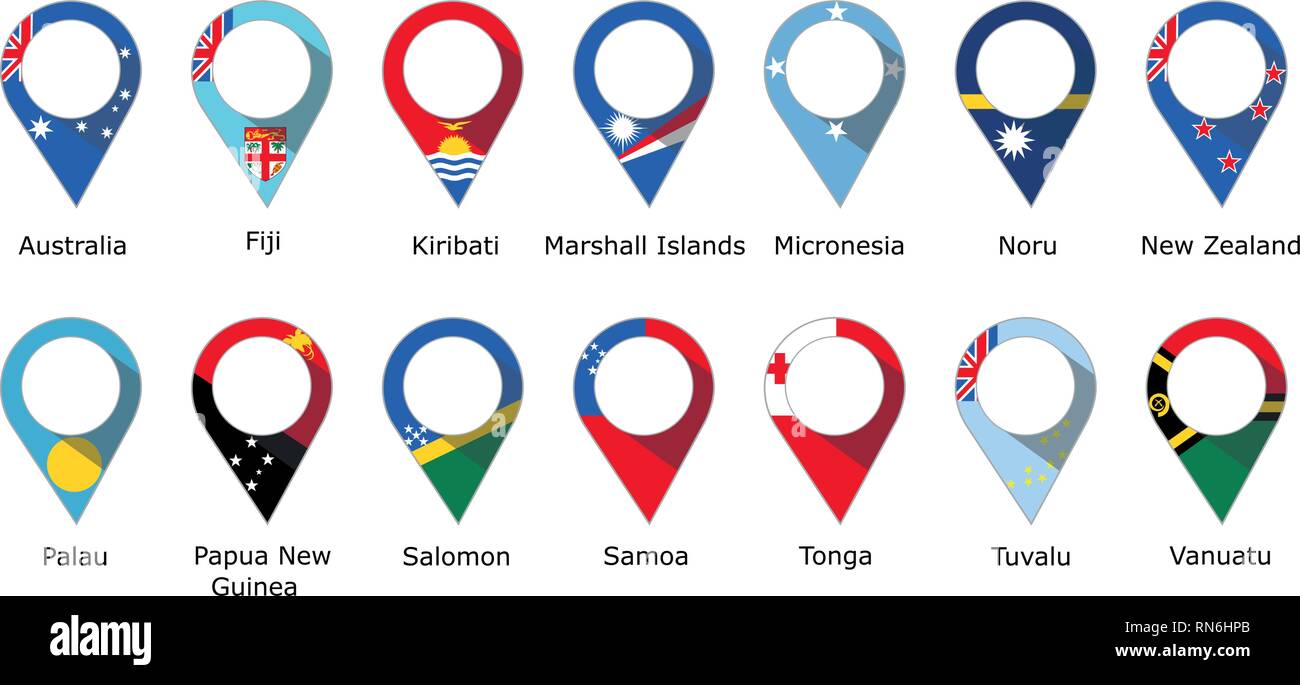 Flags Of Oceania With Names
