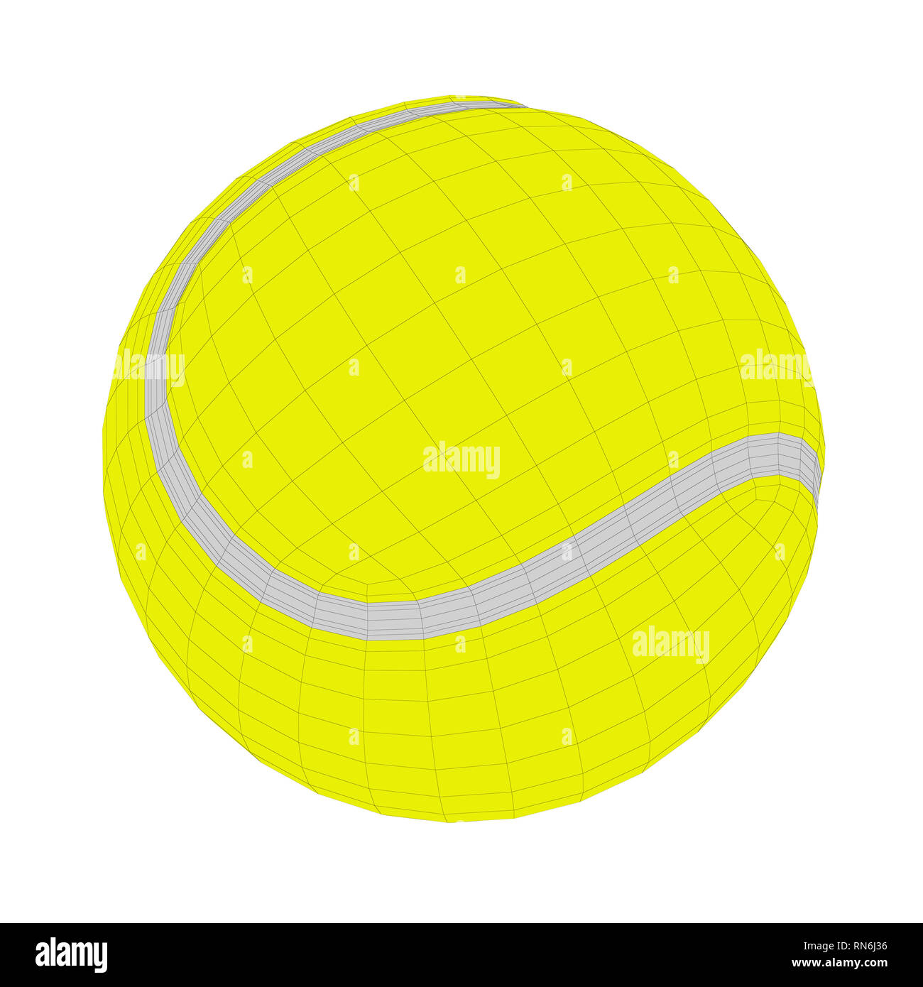 3D wire-frame model of tennis ball on white background Stock Photo - Alamy