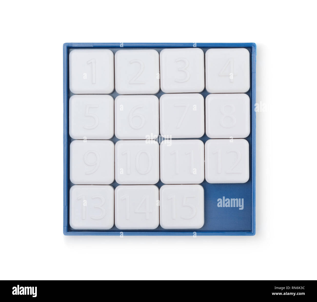 Pocket sliding fifteen puzzle game isolated on white background Stock ...