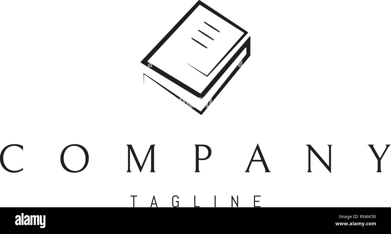 Abstract book vector line logo image black Stock Vector Image & Art - Alamy