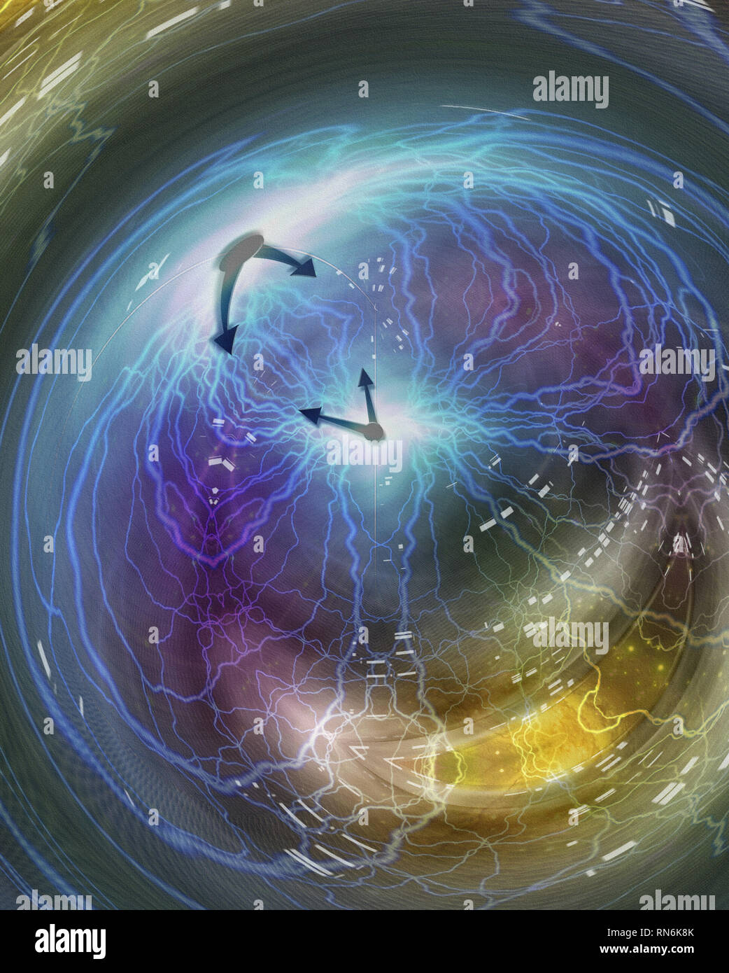 Weaving time spirals through energetic space Stock Photo - Alamy