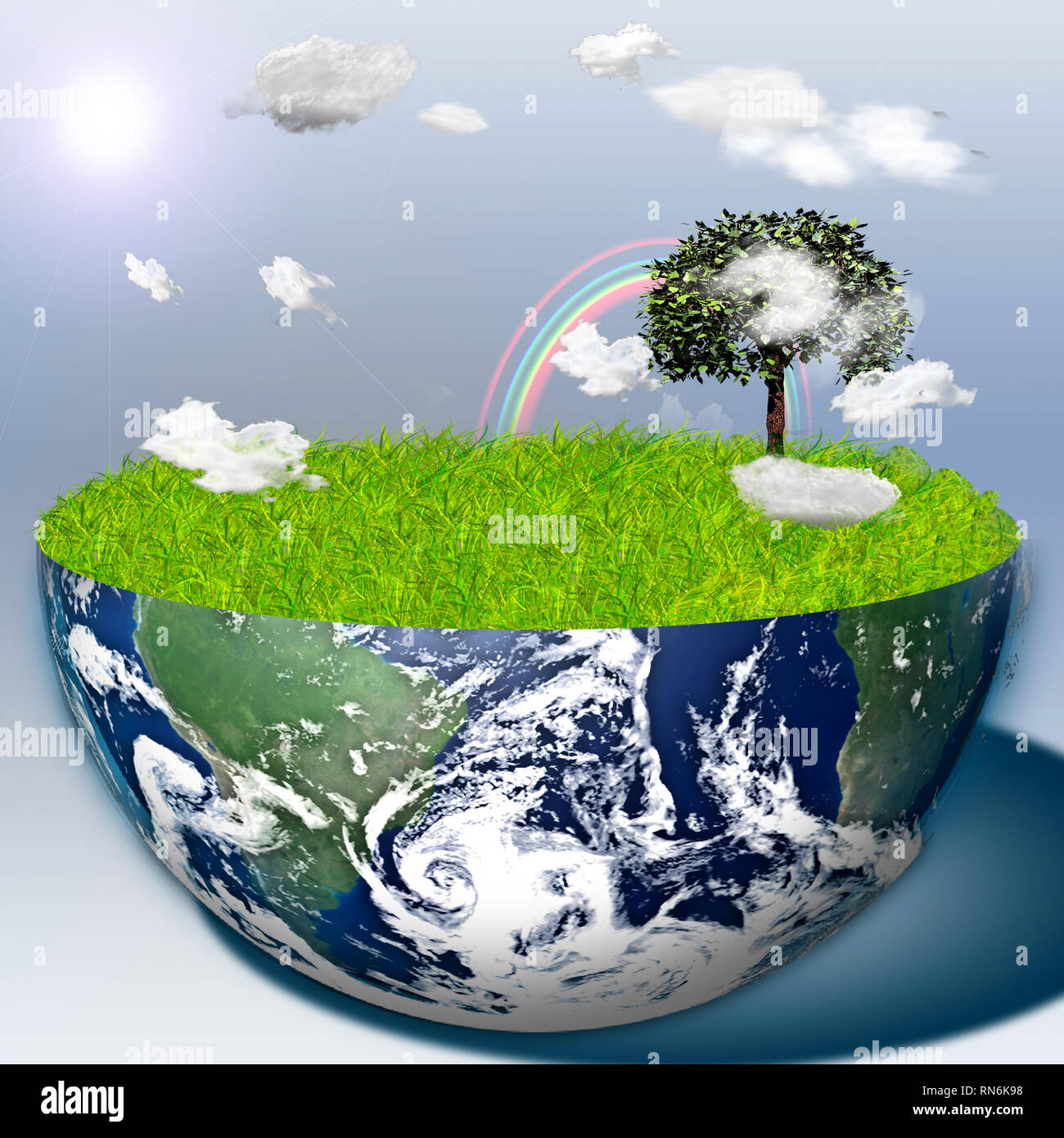 Half globe tree hi-res stock photography and images - Alamy