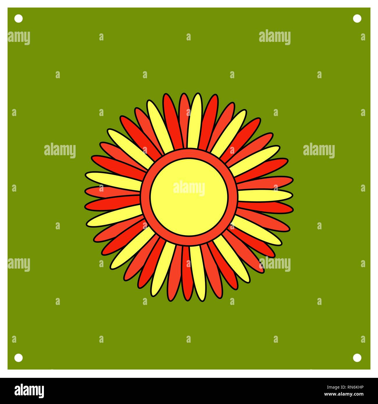 Stylized flat sun hi-res stock photography and images - Alamy