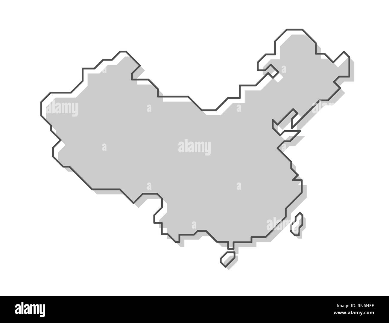 China map Black and White Stock Photos & Images - Alamy