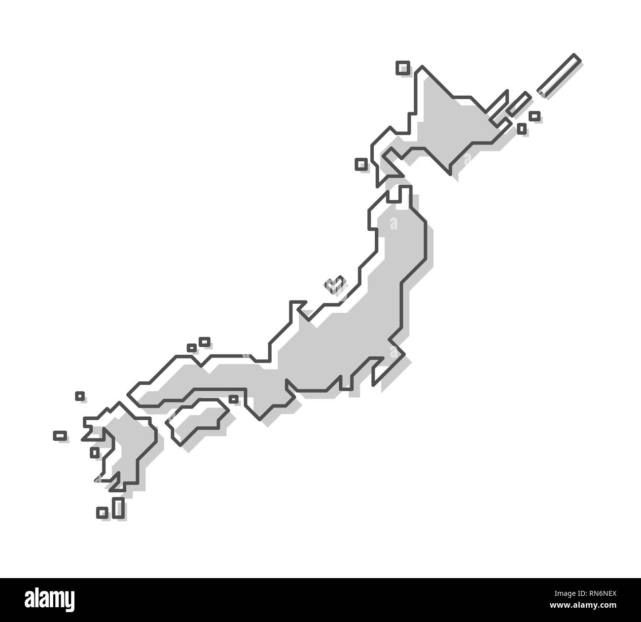 Japan map . Modern simple line style . Vector Stock Vector Image & Art ...