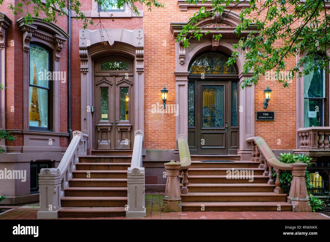 Glover House, 734 Jackson Place and Marcy-Townsend House, 736 Jackson ...