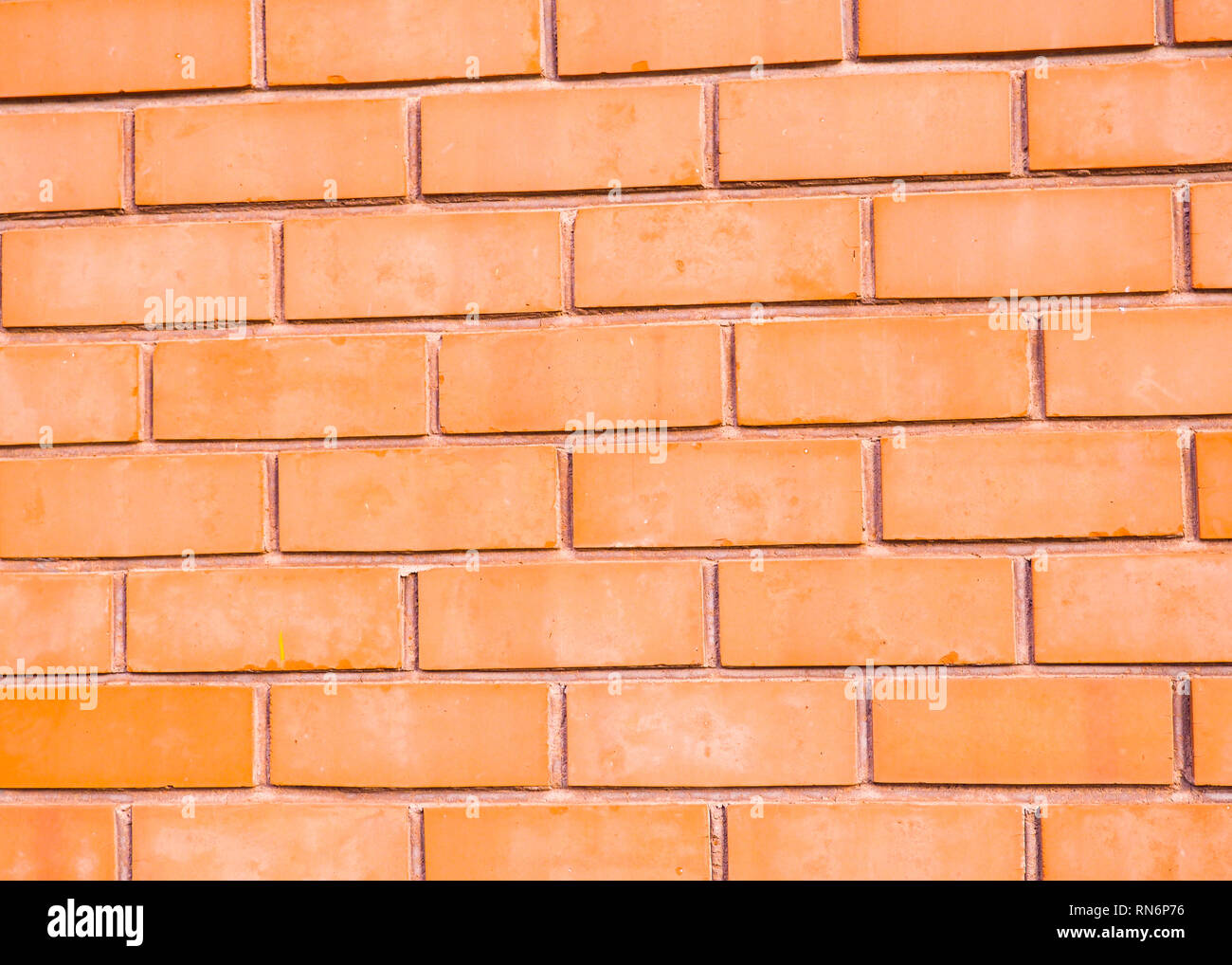 Red brown block brick wall Beautifully arranged texture background ...