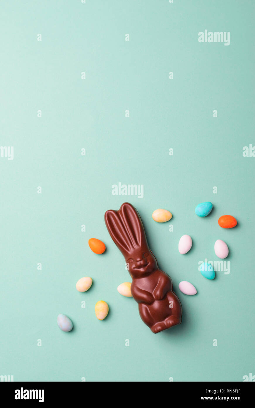 Chocolate Bunny on Bright Background, Sweet Easter Treat, Holiday ...