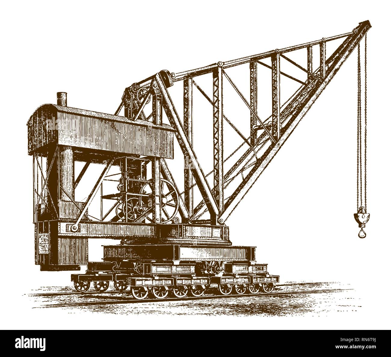 Historic dock crane Stock Vector Images - Alamy