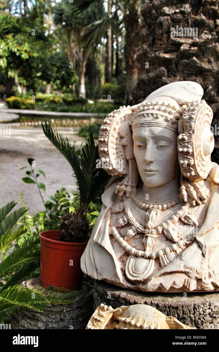 Lady of Elche bust in a garden Stock Photo - Alamy