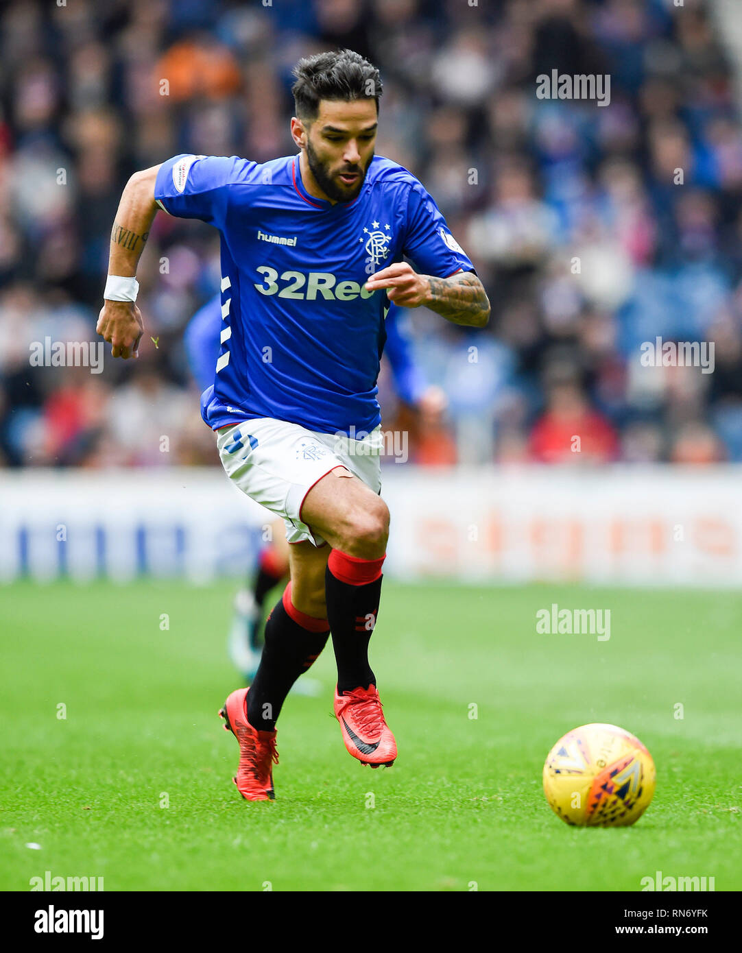 Rangers' Daniel Candeias in action during the Ladbrokes Scottish ...