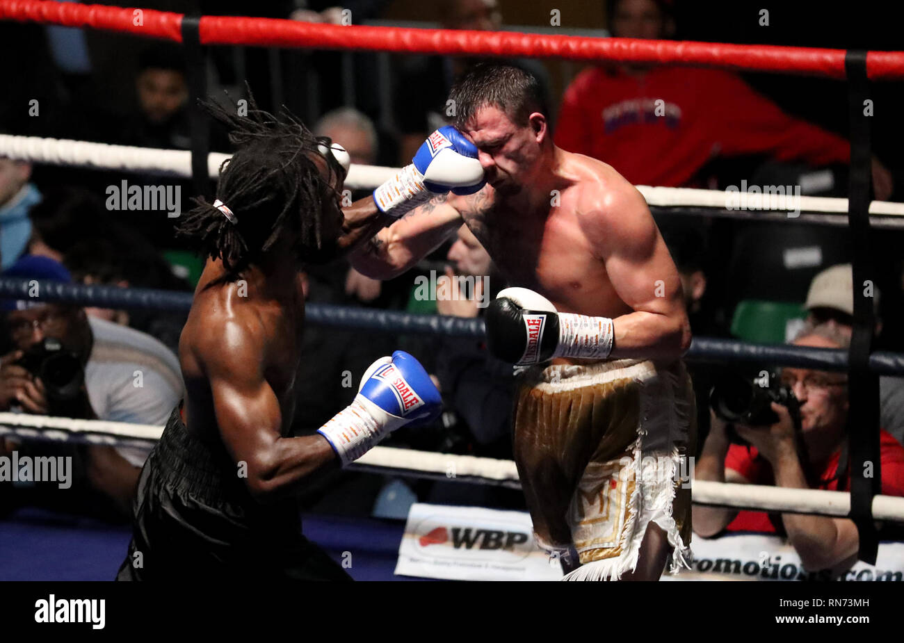 Jeff Ofori (left) and Jordan Ellison (right) in the lightweight ...