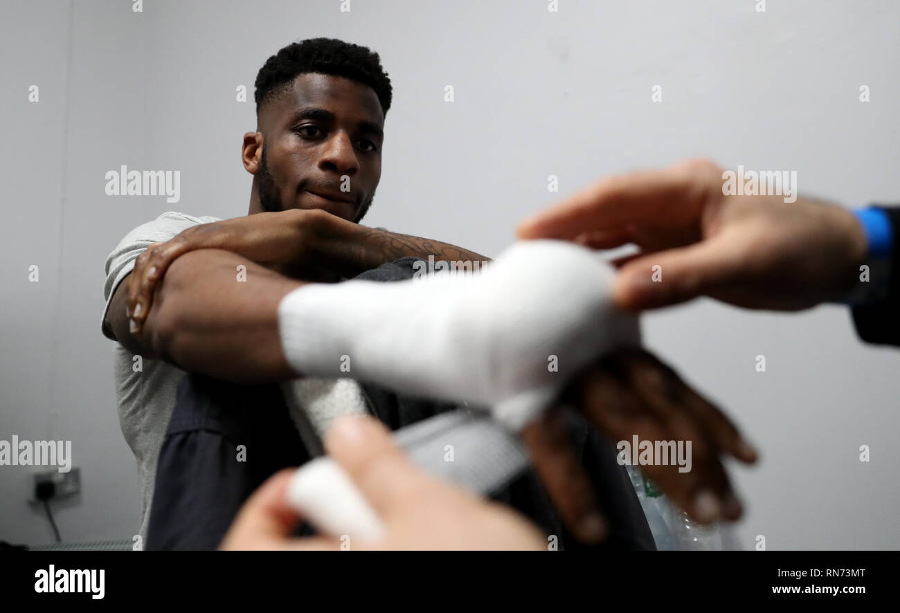 Alex Anavivi prepares himself before his professional debut fight at ...