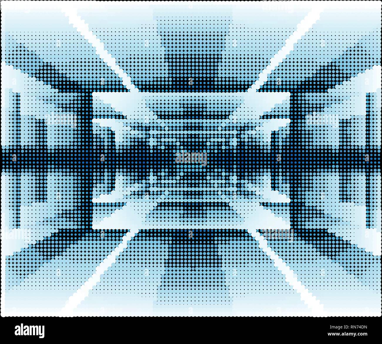 Technology background with perspective and dots - vector illustration ...