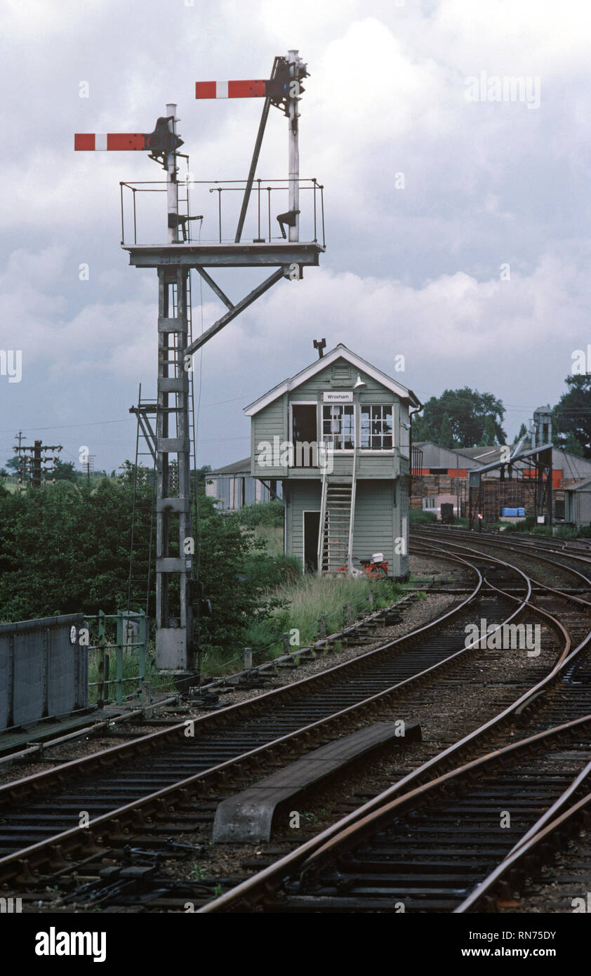 Wroxham signal box on the Norwich to Sheringham line, Norfolk, England ...