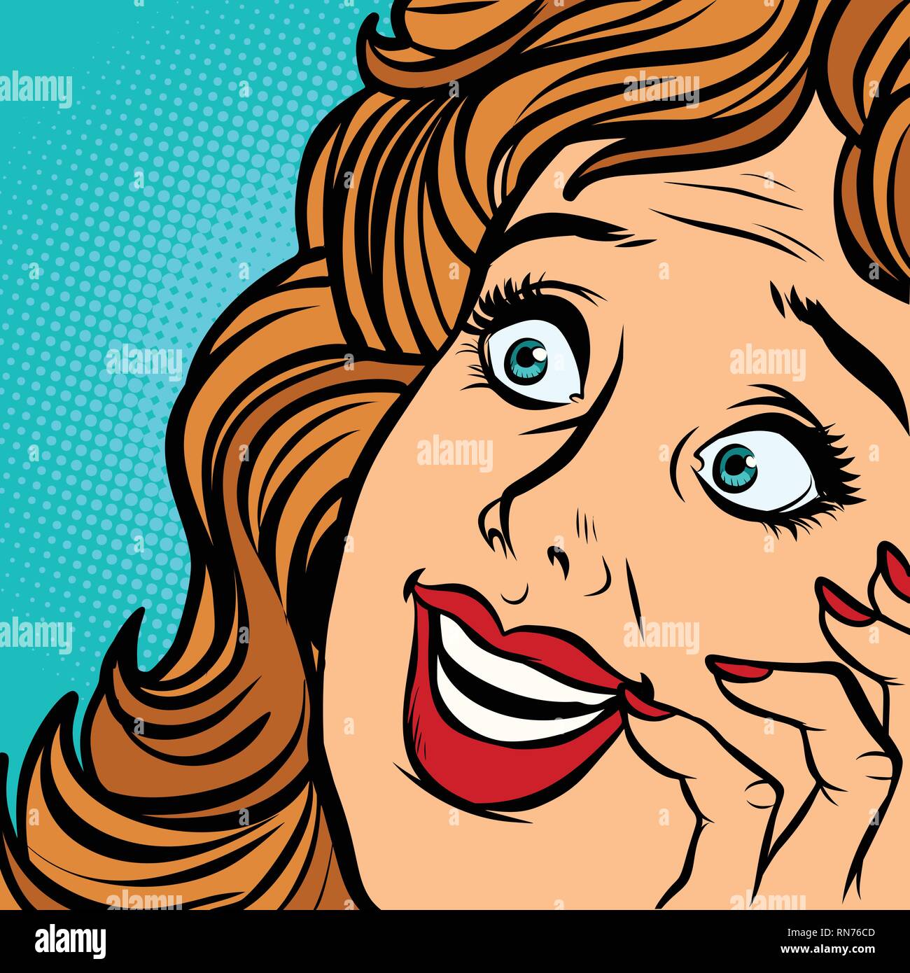 Cartoon amazed woman hi-res stock photography and images - Alamy