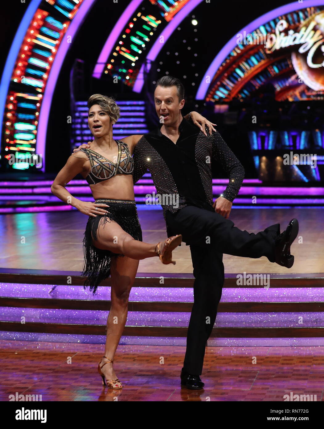 Celebrities and their professional dance partners attend a photocall ...