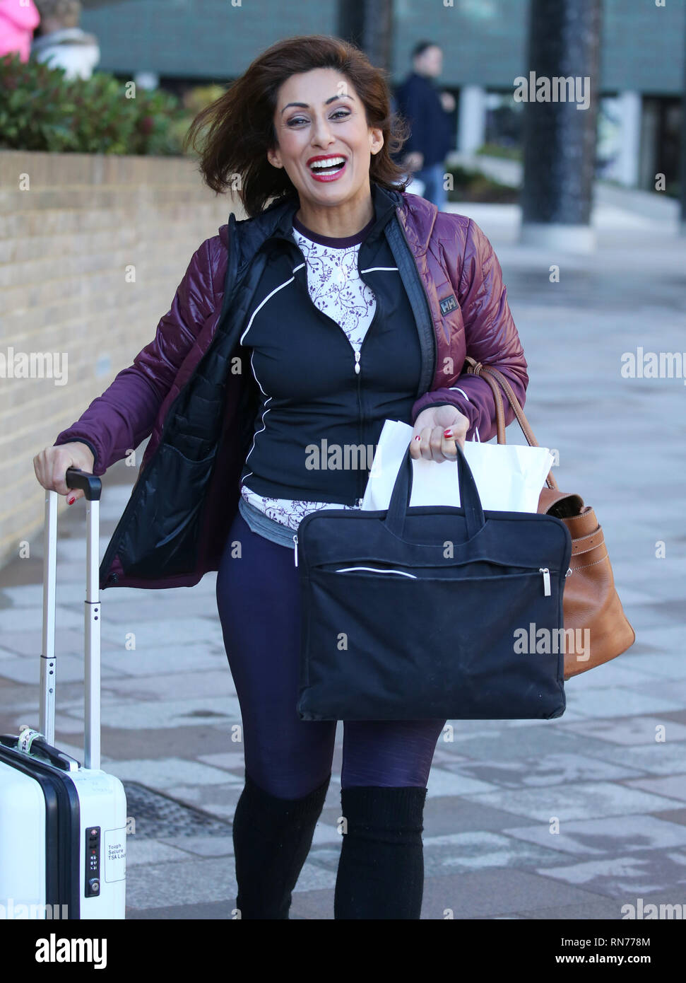 Saira Khan outside ITV Studios Featuring: Saira Khan Where: London ...
