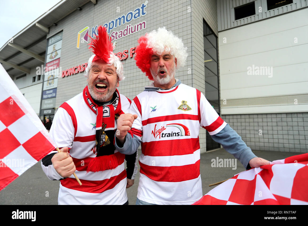 Doncaster rovers fans show support hi-res stock photography and images ...