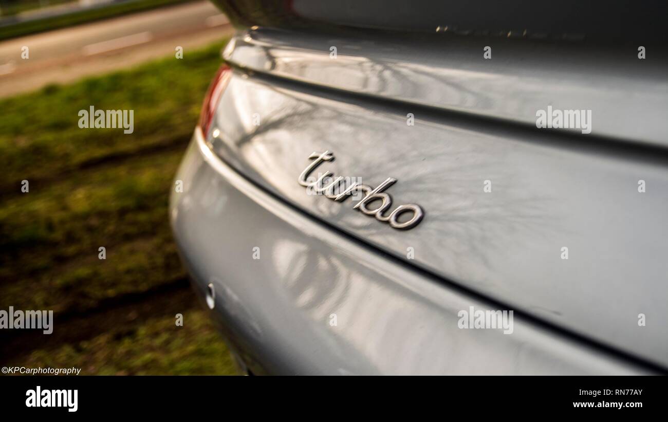 Porsche Turbo emblem Stock Photo - Alamy