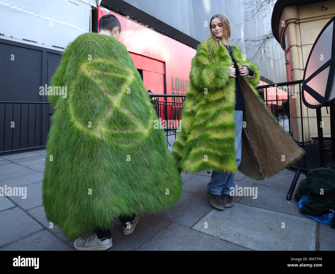 Climate change activists take part in an Extinction Rebellion protest ...