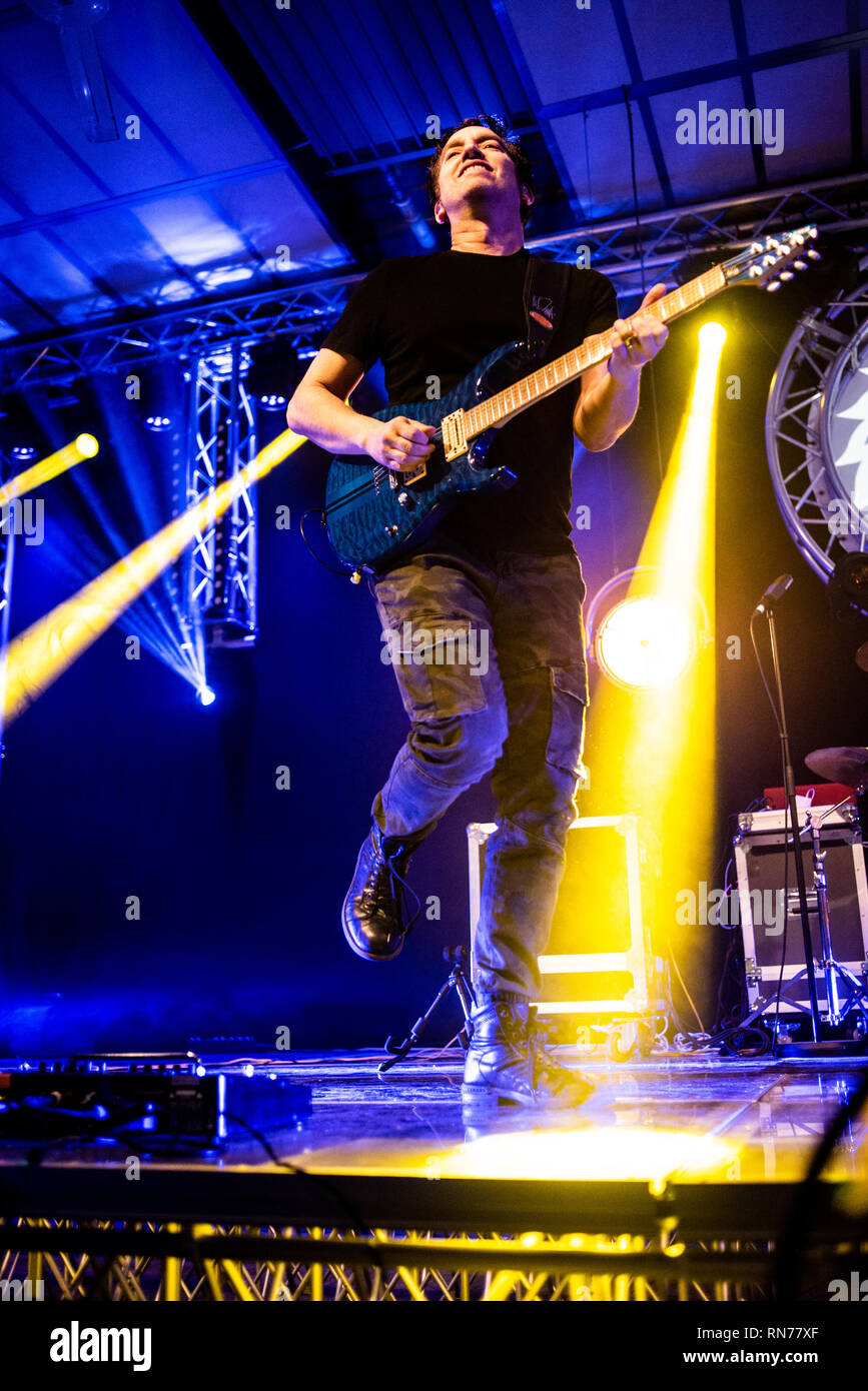 Merula, Italy. 16th Feb, 2019. The american guitarist Neil Zaza ...