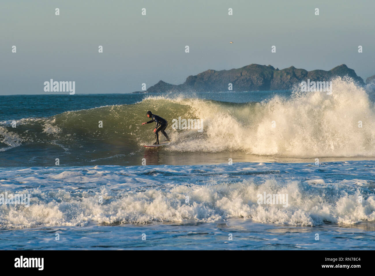 surfing in Cornwall Stock Photo - Alamy