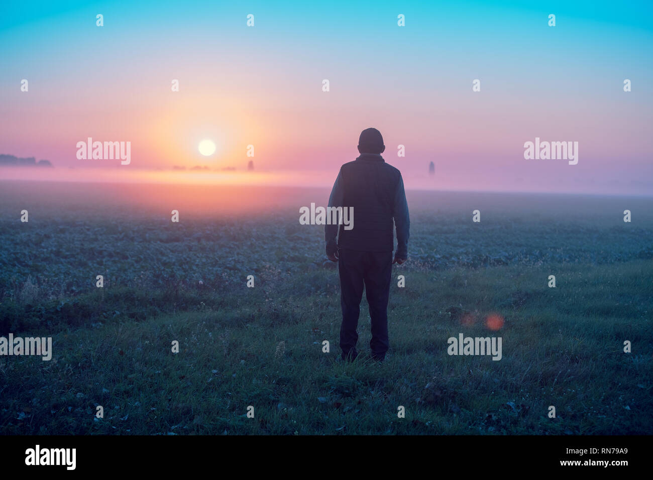 Dawn light and human landscape hi-res stock photography and images - Alamy