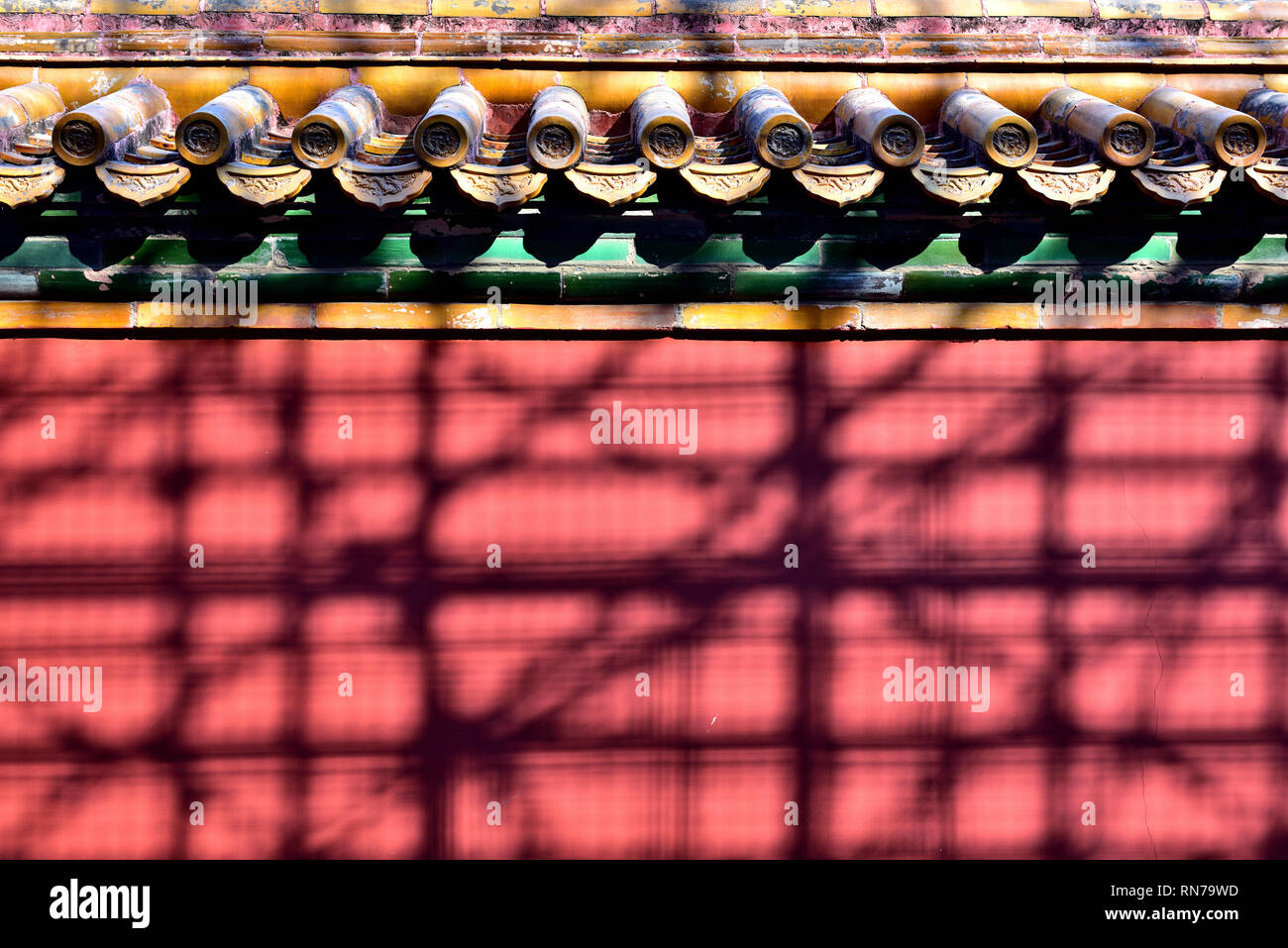 Forbidden City red wall in Beijing Stock Photo - Alamy