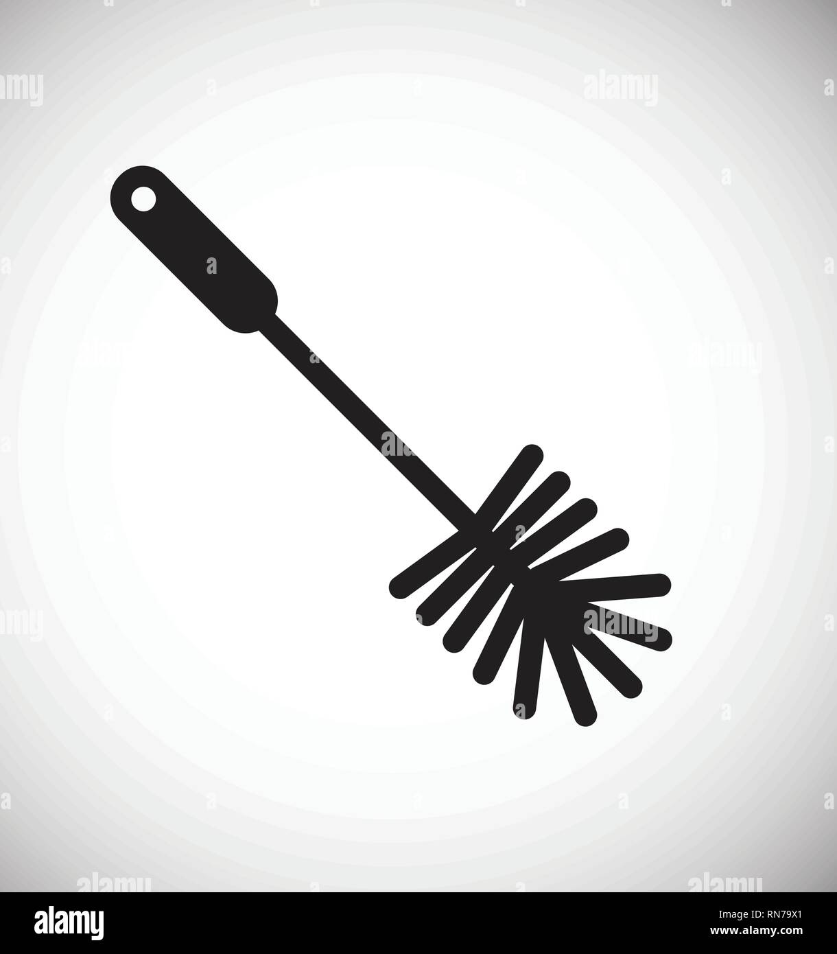 Toilet brush icon on white background for graphic and web design ...