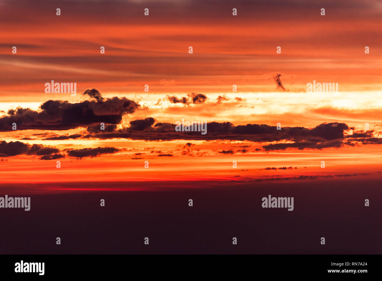 Red sky at sunrise Stock Photo - Alamy