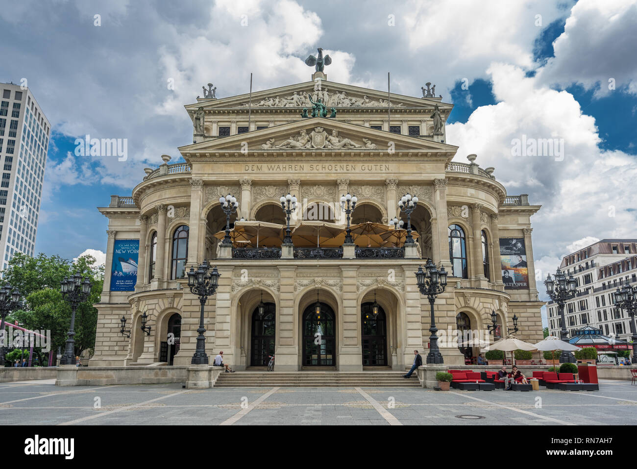 Opernplatz with opera tower hi-res stock photography and images - Alamy