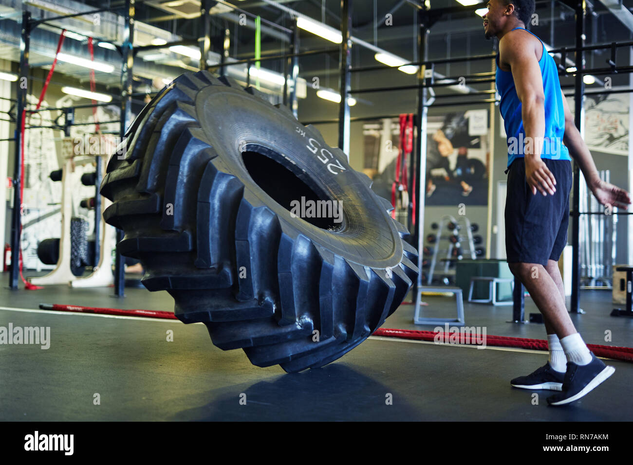Tyre falling down Stock Photo - Alamy