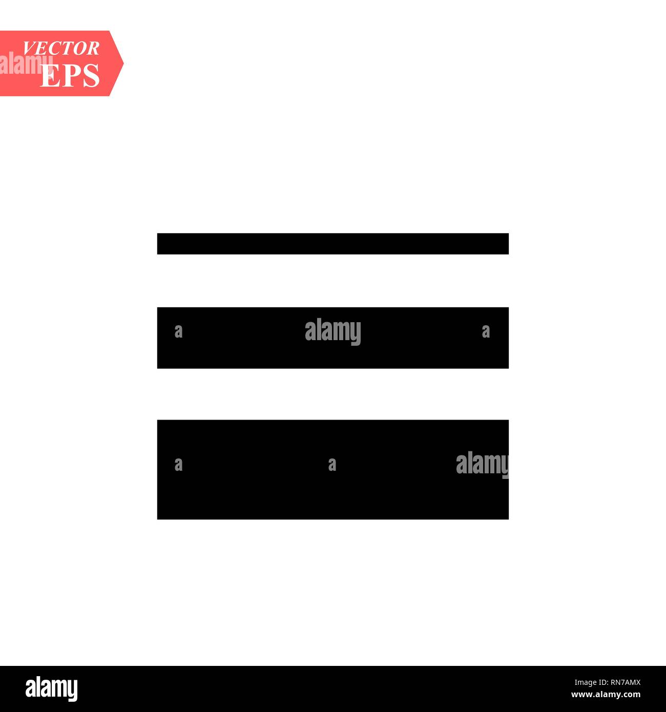 Menu Icon in trendy flat style isolated on grey background, for your ...