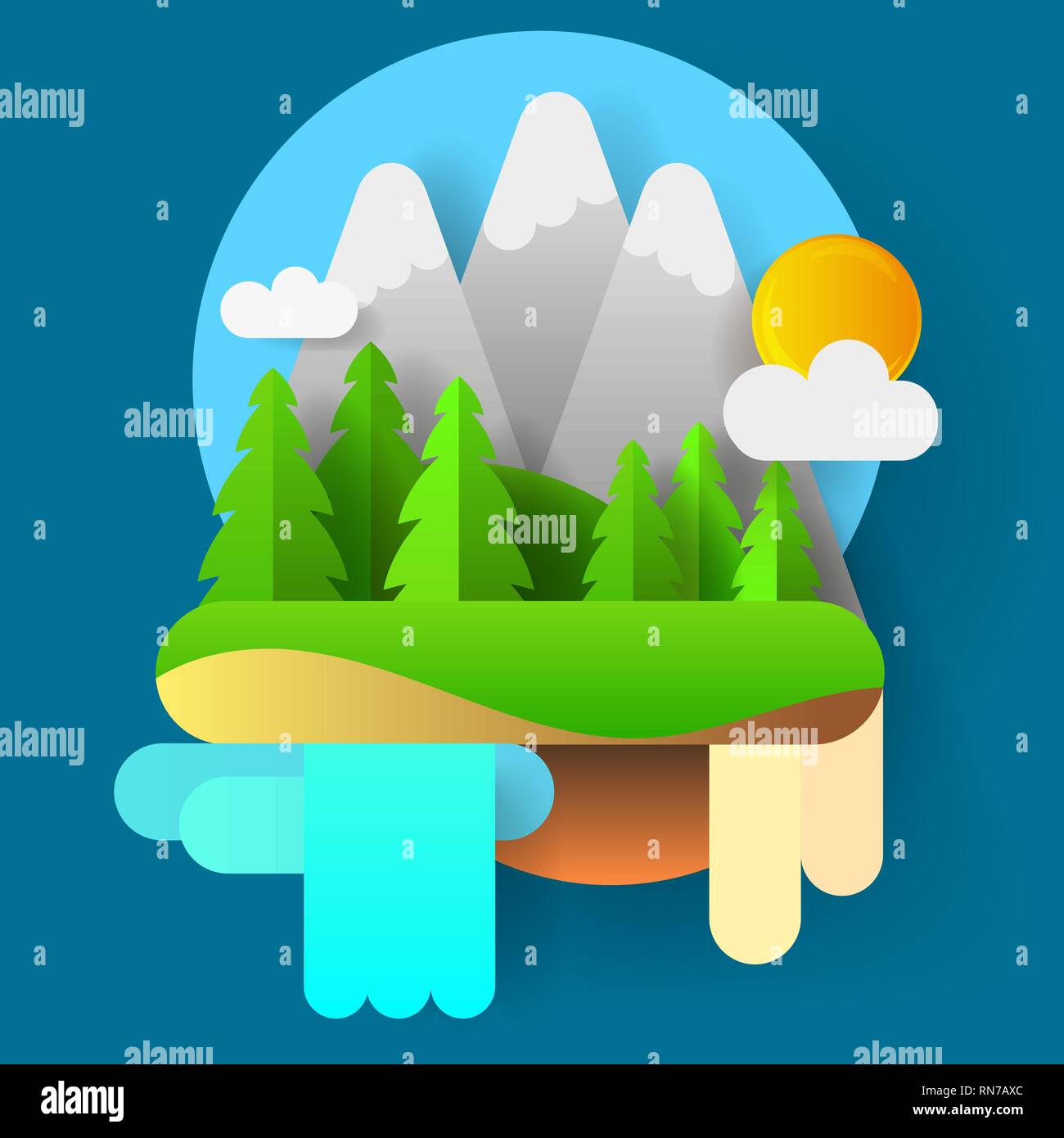 Ecosystem cloud forest Stock Vector Images - Alamy