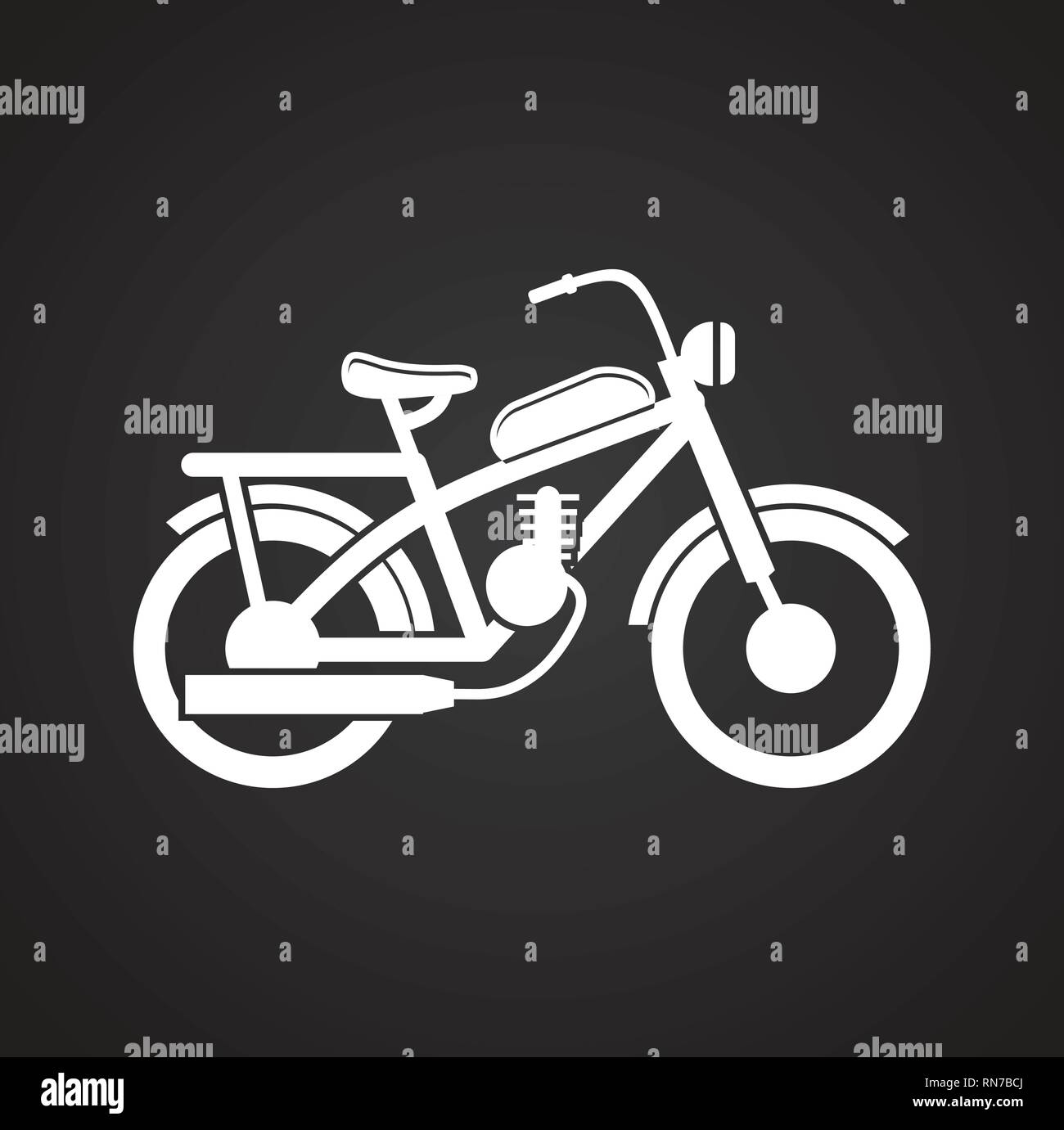 Motorcycle cross icon on black background for graphic and web design ...