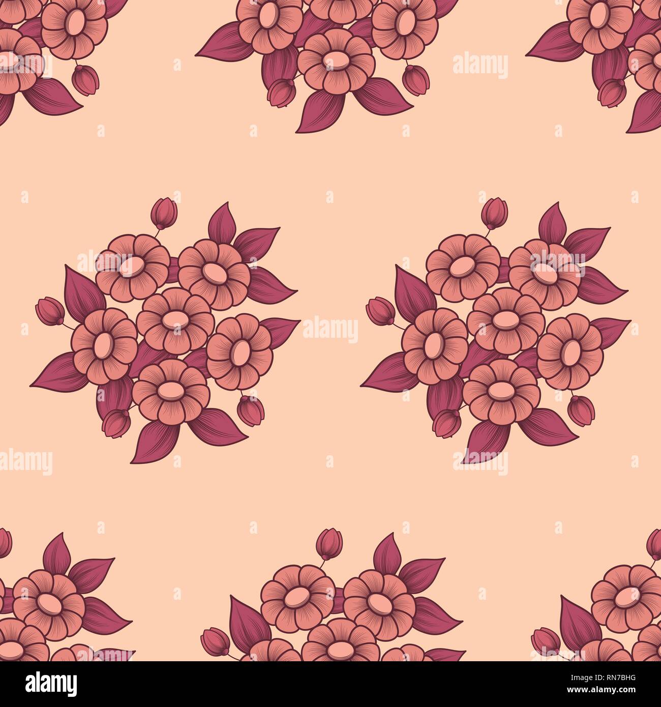 Coral color flower Stock Vector Images - Alamy