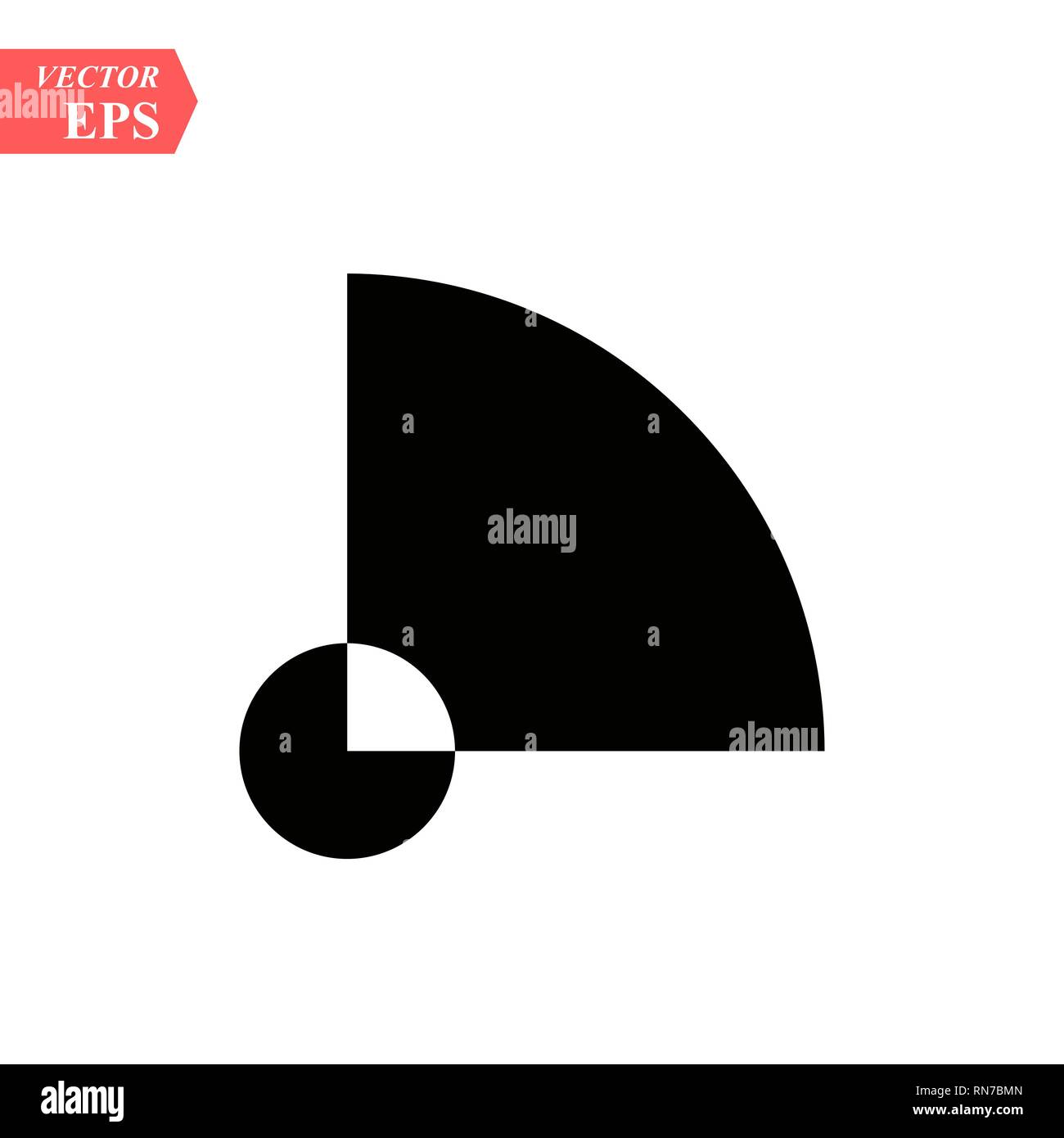 Minimalistic geometric design for logo. Simple figure, form in black ...