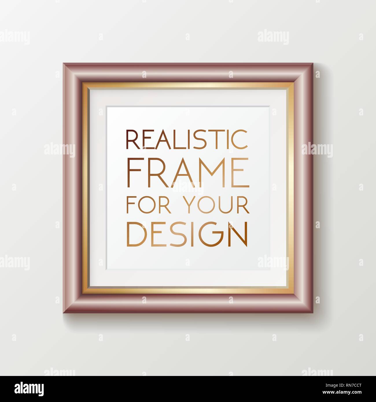 Gold frame border simple Stock Vector Images - Alamy