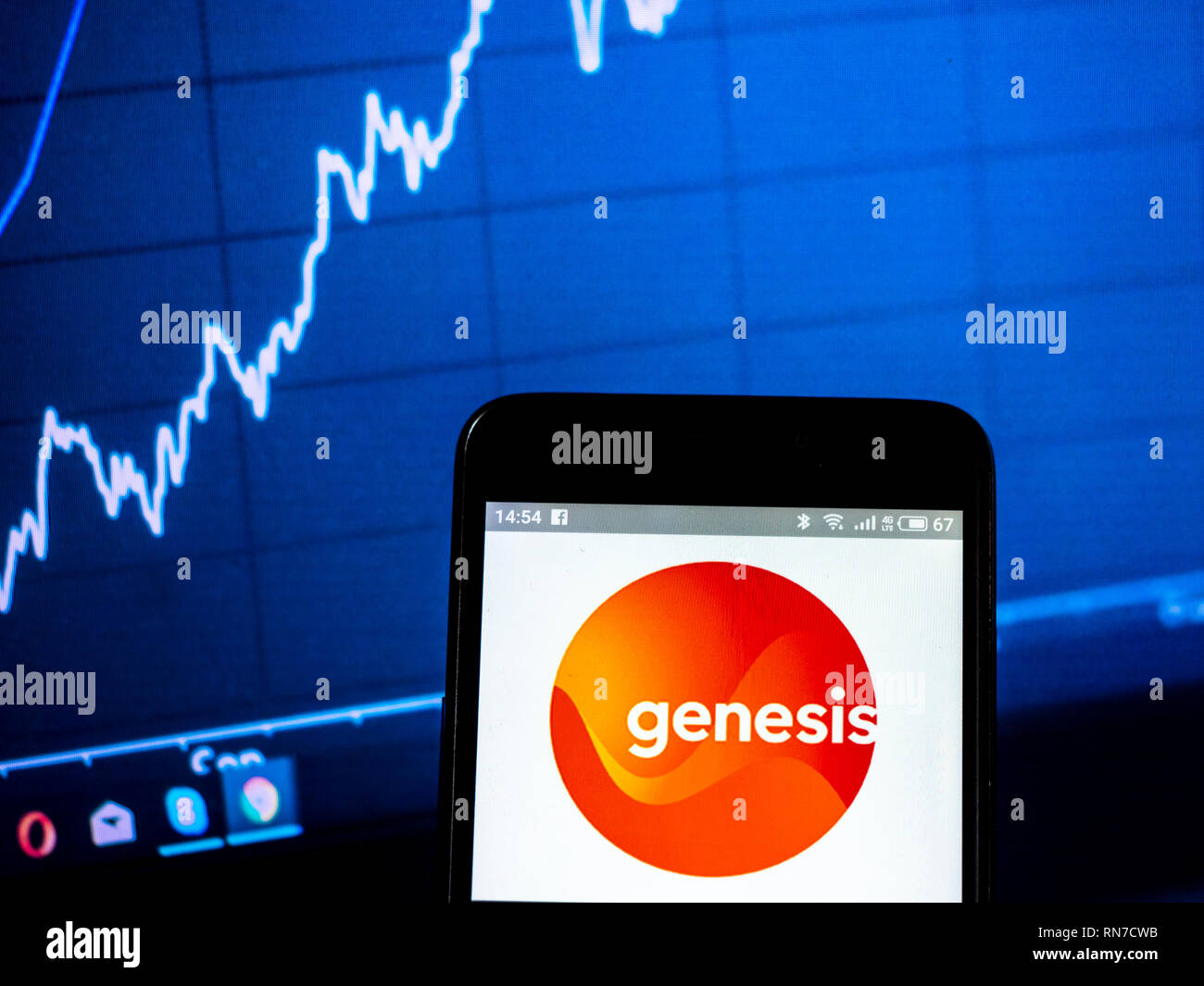 Genesis Energy Limited company logo seen displayed on smart phone Stock ...